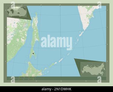 Sakhalin, region of Russia. Open Street Map Stock Photo - Alamy