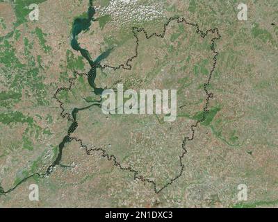 Samara, region of Russia. High resolution satellite map. Locations of ...
