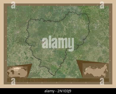 Smolensk, region of Russia. Low resolution satellite map Stock Photo ...