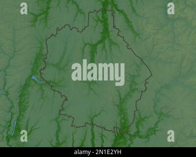 Tambov, region of Russia. Elevation map colored in sepia tones with ...