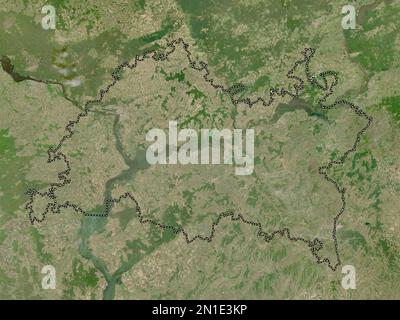 Tatarstan, republic of Russia. Low resolution satellite map. Locations ...