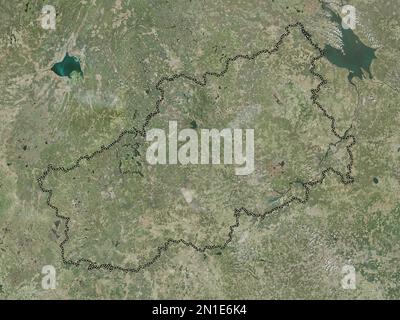 Tver', region of Russia. High resolution satellite map. Locations and ...