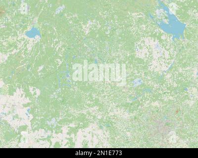 Tver', region of Russia. Open Street Map. Locations and names of major ...