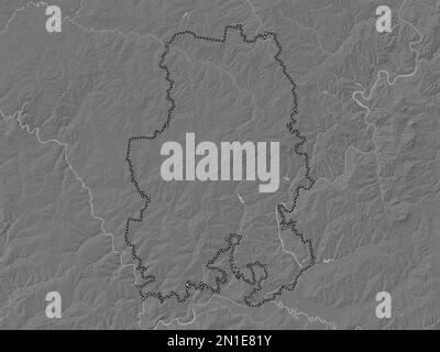 Udmurt, republic of Russia. Elevation map colored in wiki style with ...