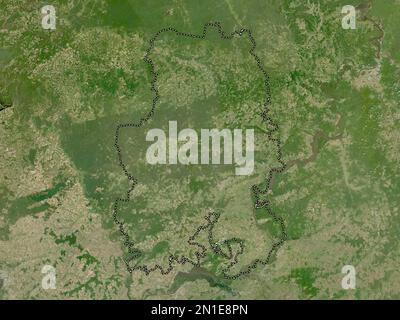 Udmurt, republic of Russia. Low resolution satellite map. Locations and ...