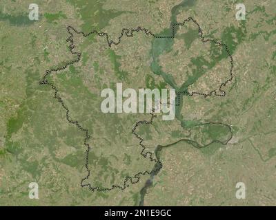 Ul'yanovsk, region of Russia. Low resolution satellite map. Locations ...