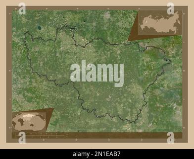 Vladimir, region of Russia. Low resolution satellite map Stock Photo ...