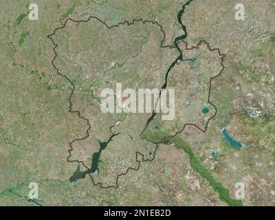 Volgograd, region of Russia. High resolution satellite map. Locations ...