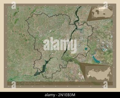 Volgograd, region of Russia. High resolution satellite map. Locations ...