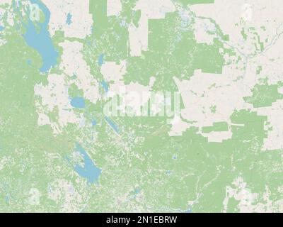 Vologda, region of Russia. Open Street Map. Locations and names of ...