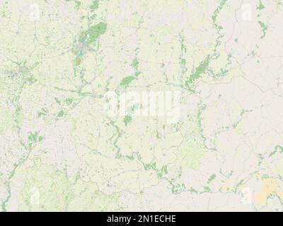 Voronezh, region of Russia. Open Street Map. Locations of major cities ...