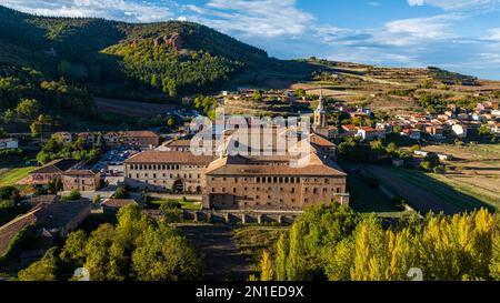 Aerial of the Yuso Monastery, UNESCO World Heritage Site, Monasteries ...