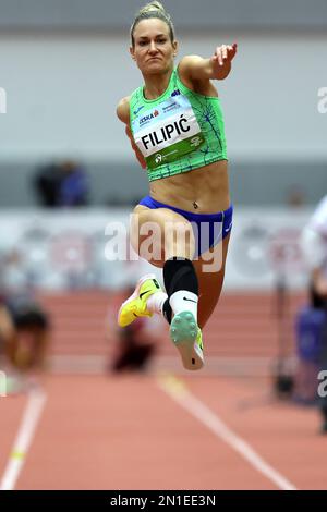 Neja Filipic of Slovenia competes in the Women's Triple Jump Final ...
