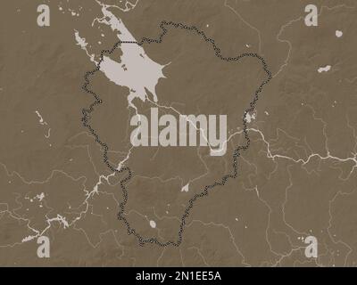 Yaroslavl', region of Russia. Colored elevation map with lakes and ...