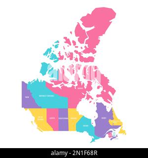 Canada, administrative divisions, provinces and territories, political ...