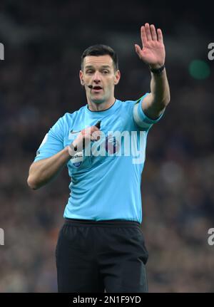 Referee Andrew Madley during the English Premier League soccer match ...