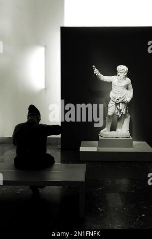 Statue of Ancient Greek Actor Altes Museum Berlin Stock Photo - Alamy