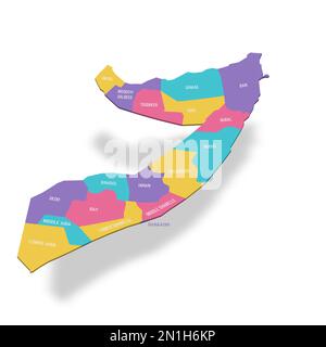 Somaliland map. Blank vector map of the Country with regions. Borders ...