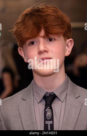 Gregory Mann poses for photographers upon arrival for the premiere of ...