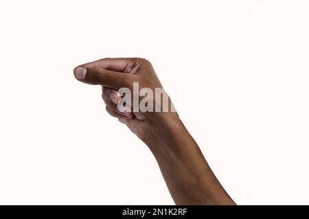 hand of an African man pulling something isolated on white Stock Photo ...