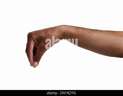 hand of an African man pulling something isolated on white Stock Photo ...