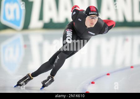 HEERENVEEN, NETHERLANDS - FEBRUARY 5: Kayo Vos of Team IKO competing on ...