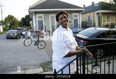 Keisha Henry poses for a photo outside her Cafe Dauphine, in the Lower ...