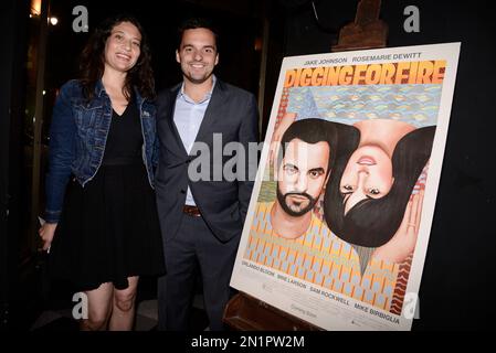 Actor Jake Johnson, right, and his wife Erin Payne attend the Los ...