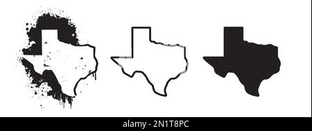 Texas Shape Silluet. Texas Logo Vector. Dallas Star Vector symbols ...