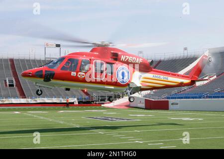 One of two Arkansas Children's Hospital Angel One helicopters lands at ...