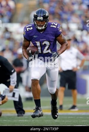 Baltimore Ravens wide receiver Darren Waller makes a catch during NFL ...
