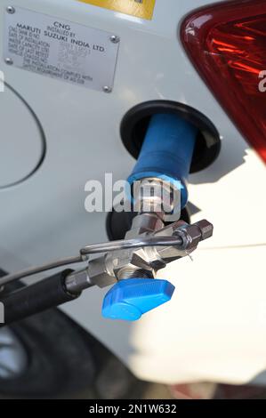 INDIA, Punjab, Think Gas CNG compressed natural gas fuel station ...