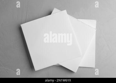 Clean napkins on light table, top view Stock Photo - Alamy