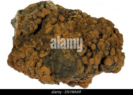 limonite from the Black Forest, Germany isolated on white background ...