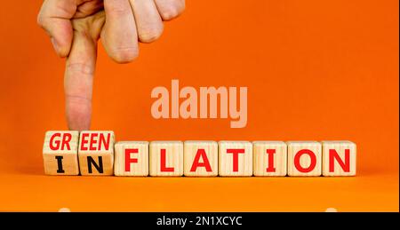 Inflation or greenflation symbol. Concept words Inflation or ...