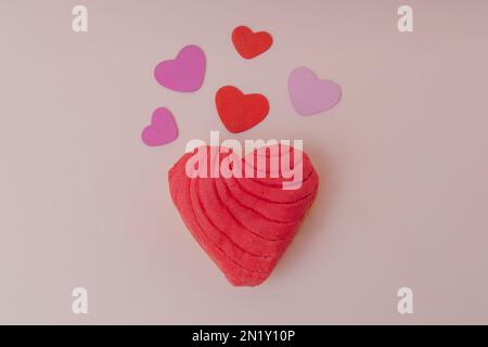 Heart-shaped shell bread for the day of love and friendship Stock Photo ...