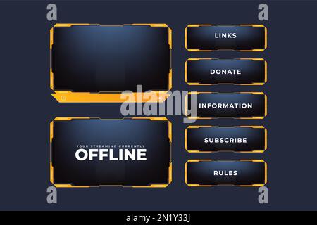 Offline and online screen collection on a dark background. Simple ...