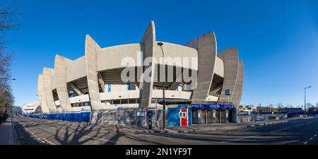 Panoramic exterior view of the Parc des Princes, French stadium hosting ...