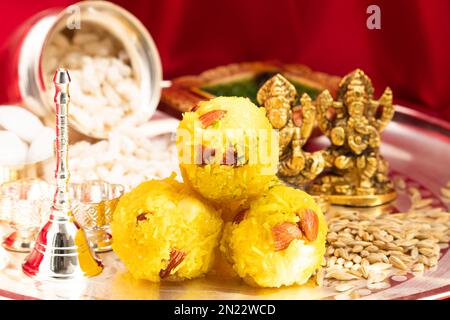 Traditional Indian Mithai Shahi Kesar Nariyal Honey Laddu, Ladoo Or ...