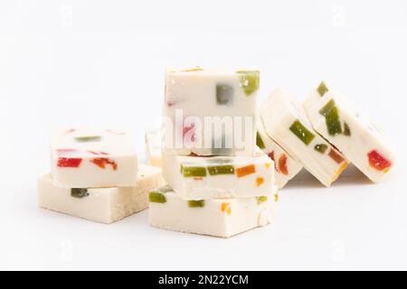 Indian Mithai Milkybar Vanilla Ice Cream Burfi, Barfi, Burfee Or Barfee ...