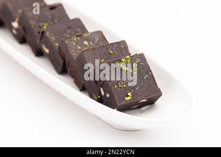 Indian Sweet Mithai Dark Double Chocolate Burfi, Barfi, Burfee Or ...