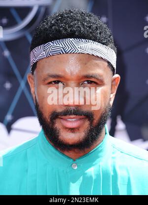 Hosea Chanchez arrives at the BET Awards at the Microsoft Theater on ...