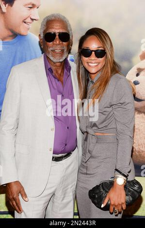 (L-R) Morgan Freeman and Alexis Freeman attend the "TED 2" World ...