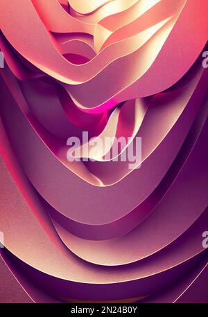 Gold and magenta wavy shapes abstract background. Decorative vertical ...
