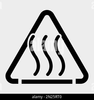 Beware Hot Symbol Sign Isolate On White Background,Vector Illustration ...