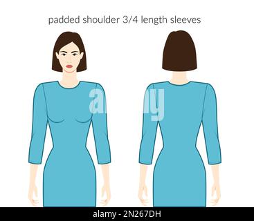 Set of Padded shoulder sleeves clothes - long, short, 3-4, elbow length ...