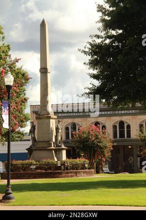 Monticello, GA, USA. Jasper County Courthouse and commercial buildings ...