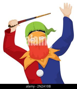 Colorful Monocuco character of the Barranquilla's Carnival with happy ...