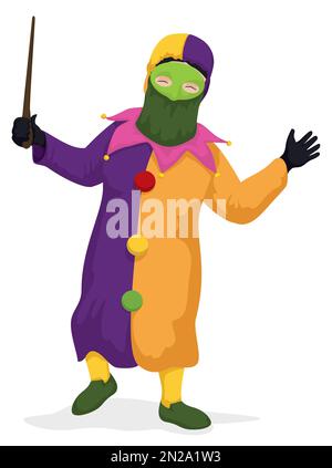 Colorful Monocuco character of the Barranquilla's Carnival with happy ...
