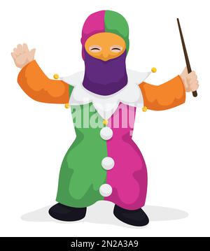 Colorful Monocuco character of the Barranquilla's Carnival with happy ...